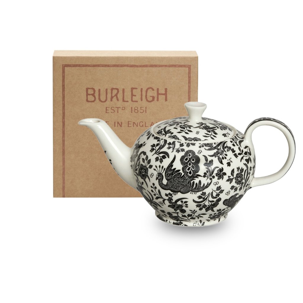 Kippax of Yorkshire - Black Regal Peacock Teapot